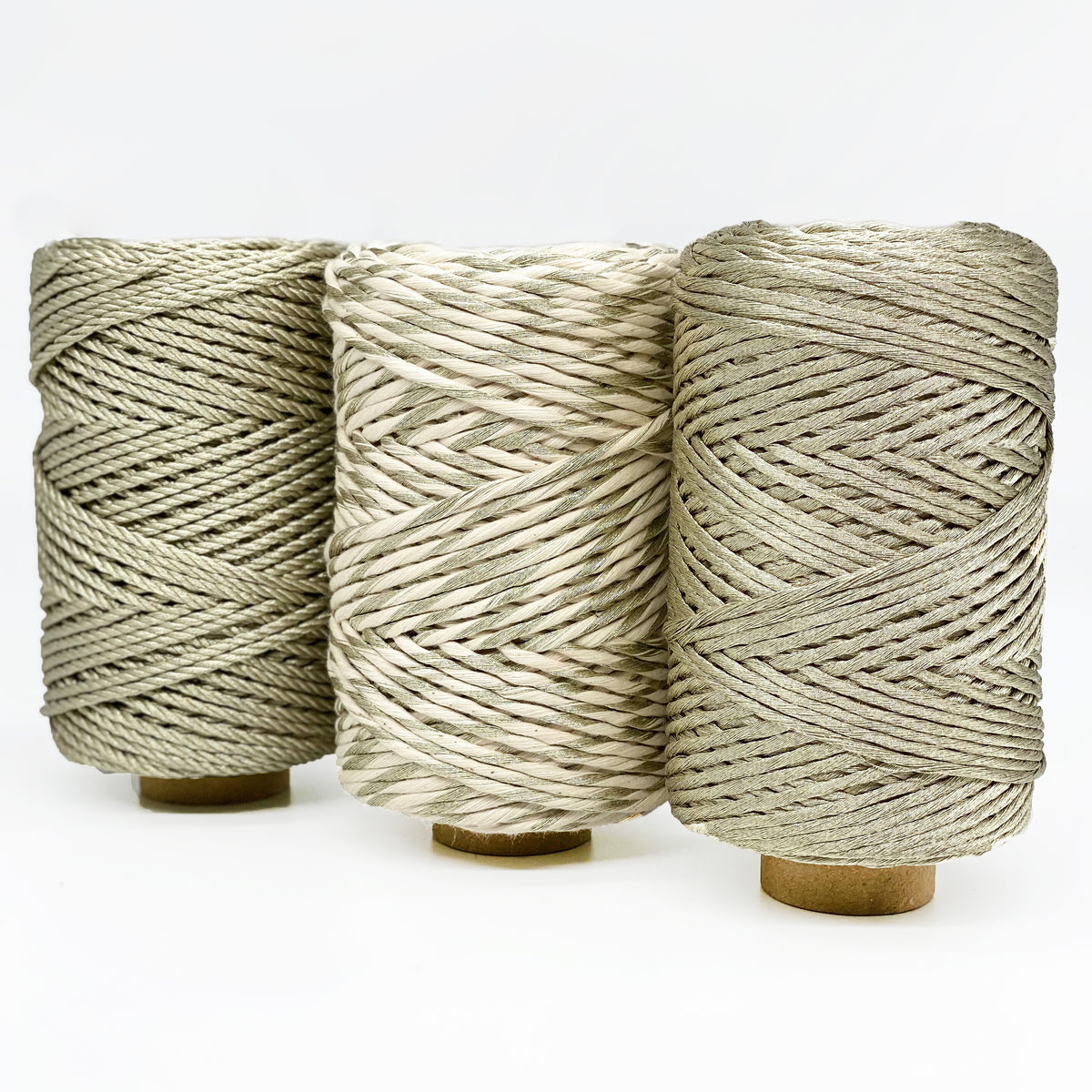 White Gold - 3mm, 3mm 3PLY & 4mm Metallic String – The Thread Shop